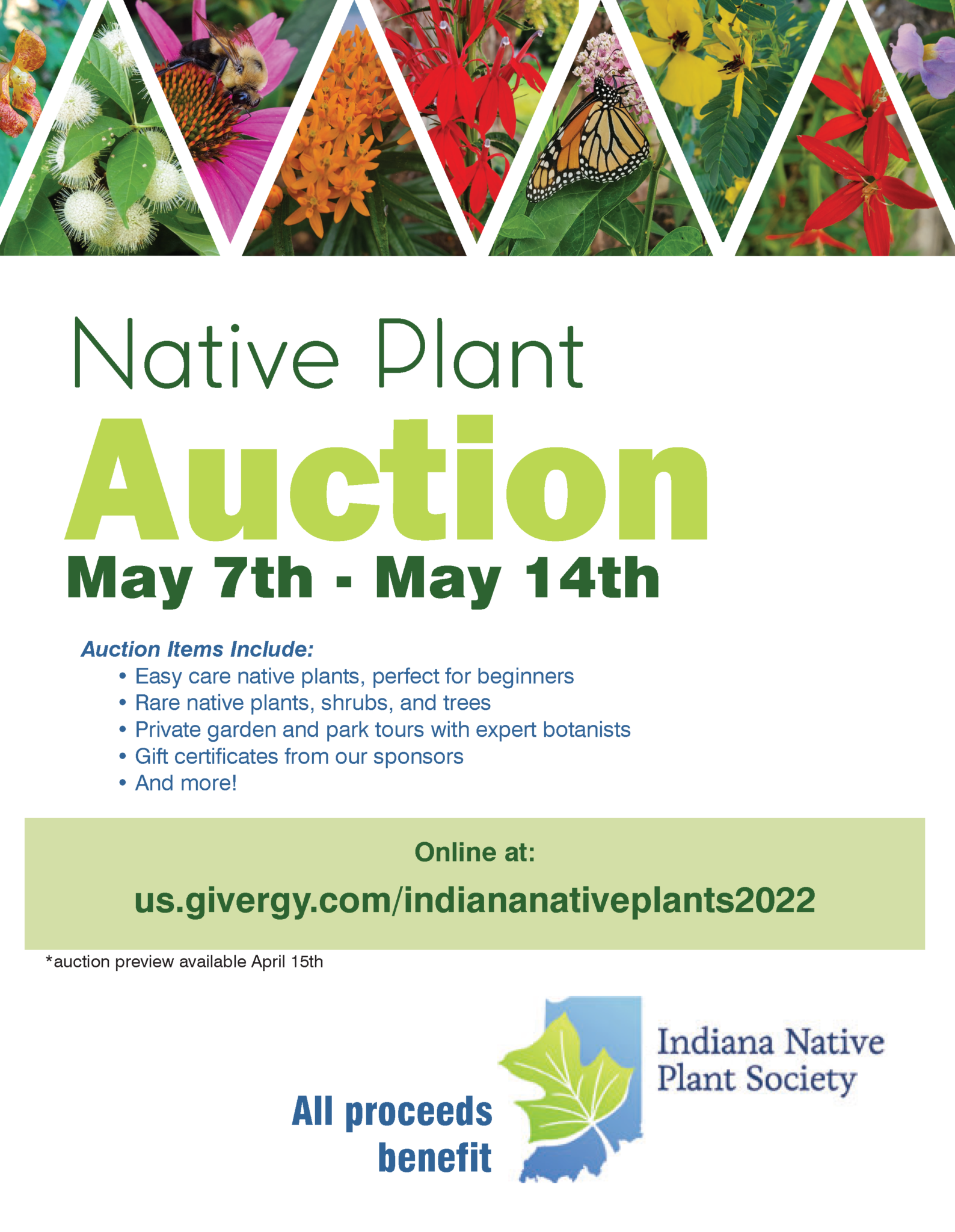 2022 INPS Native Plant Auction Flyer - INPS
